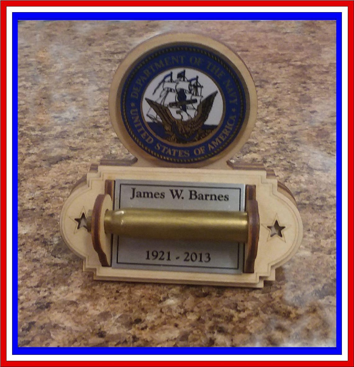 21 Gun Salute Military Funeral Bullet Shell Casing Display Holder, Army ...