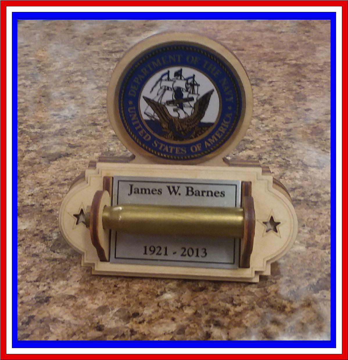 21 Gun Salute Military Funeral Bullet Shell Casing Display Holder, Army ...