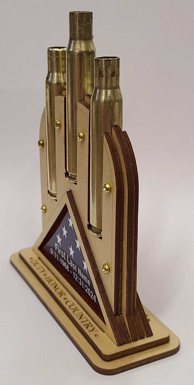 21 Gun Salute Military Funeral Bullet Shell Casing Display Holder ...