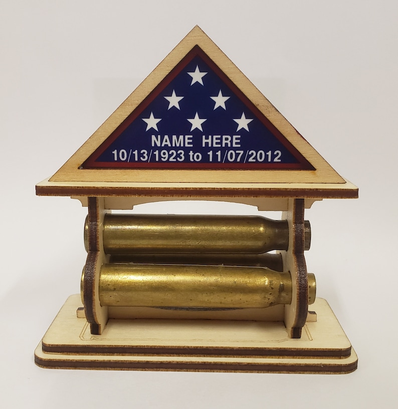 21 Gun Salute Military Funeral Bullet Shell Casing Display Holder ...