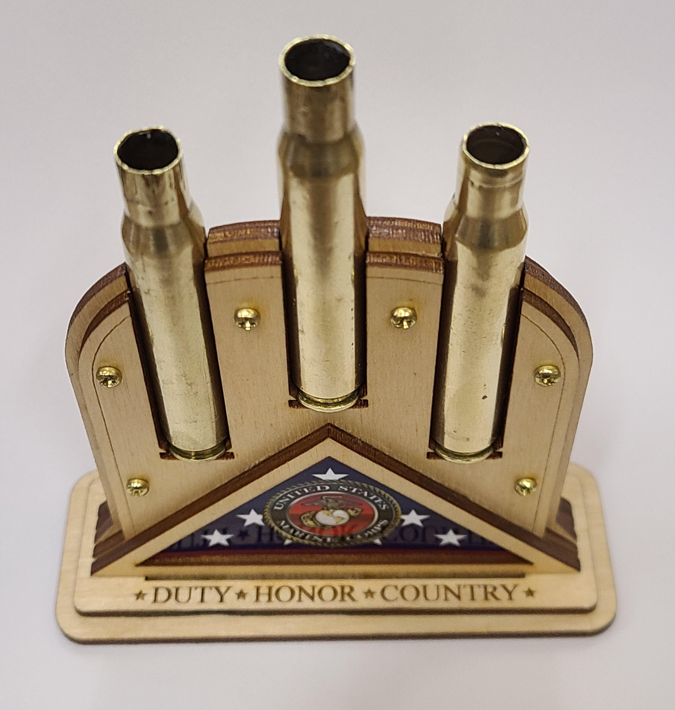 21 Gun Salute Military Funeral Bullet Shell Casing Display Holder ...