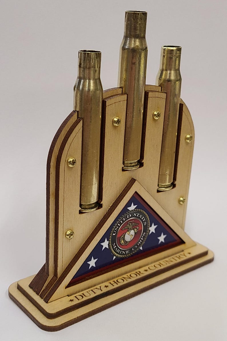 21 Gun Salute Military Funeral Bullet Shell Casing Display Holder ...