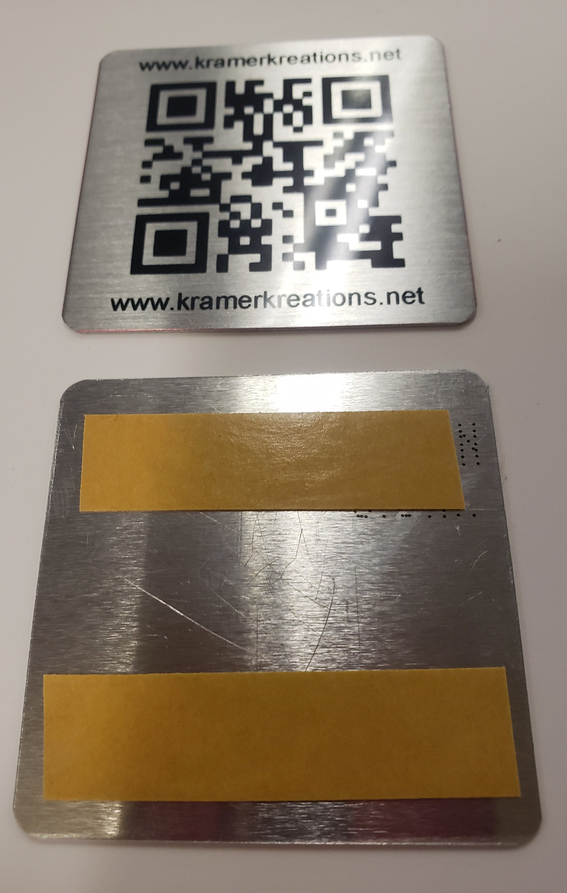 Lot of 6, 3 In. X 3 In. Metal QR Code Plate. Weather Resistant ...