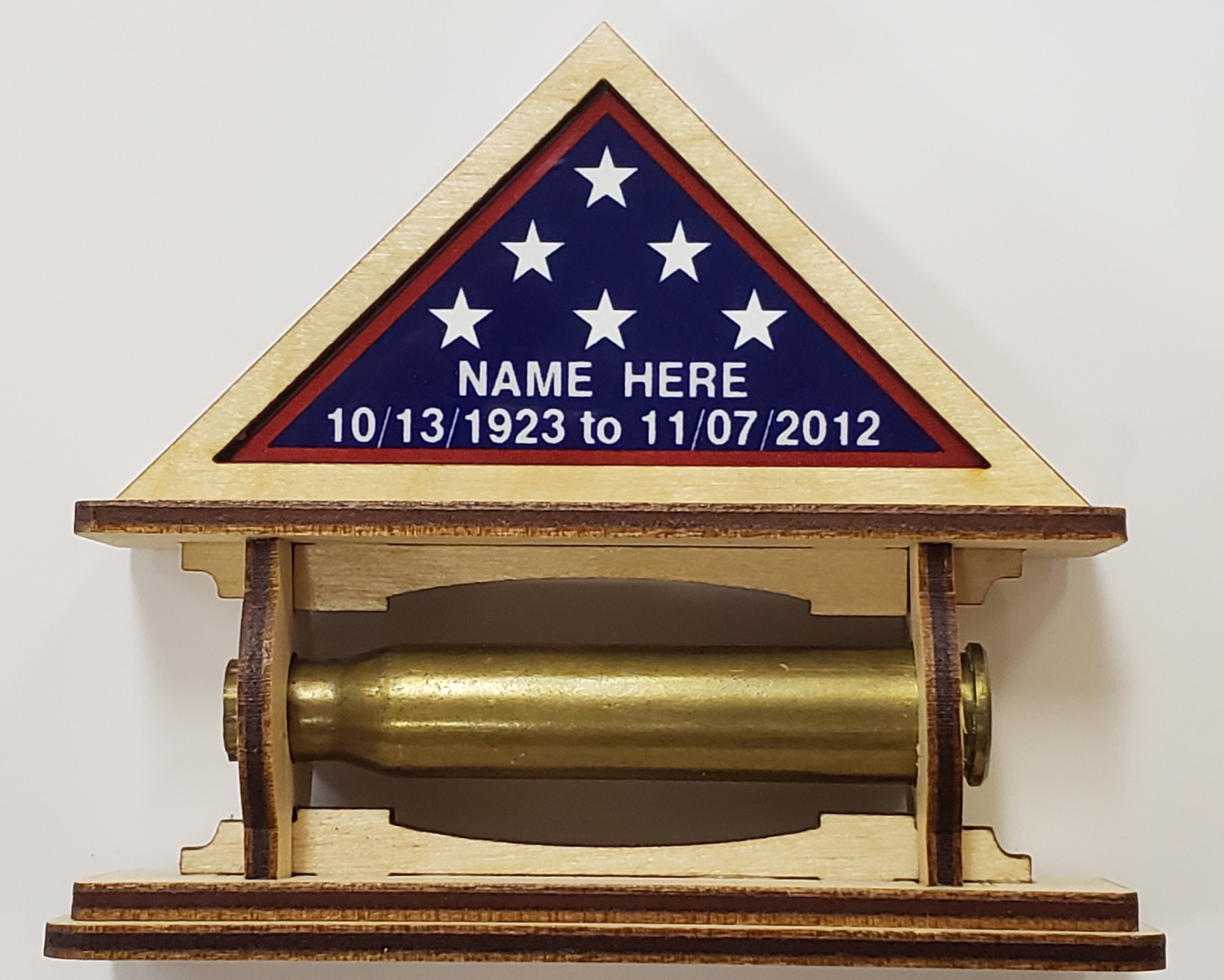 21 Gun Salute Military Funeral Bullet Shell Casing Display Holder, 30 ...