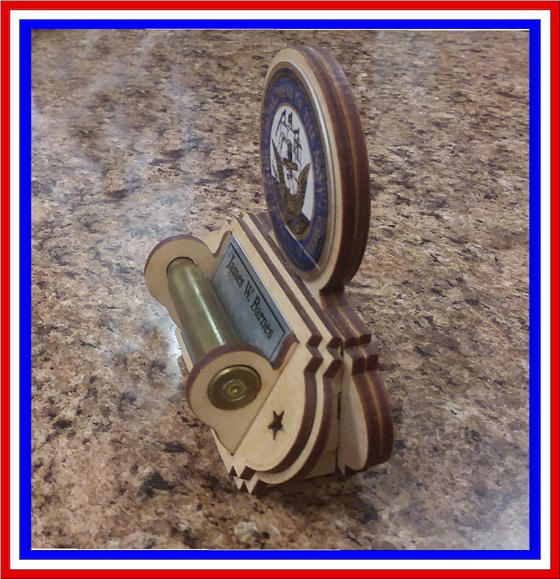 21 Gun Salute Military Funeral Bullet Shell Casing Display Holder, Army ...