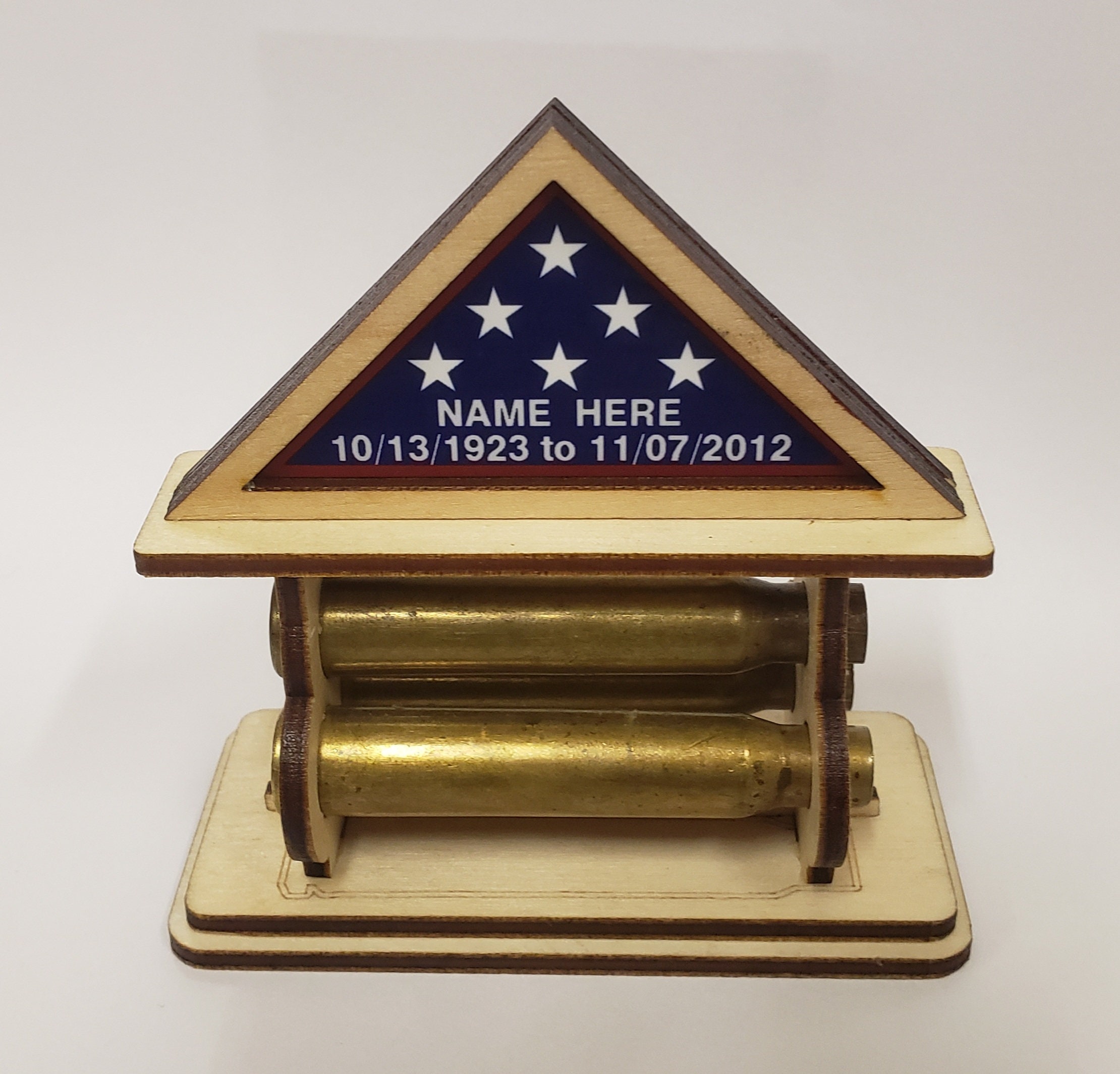 21 Gun Salute Military Funeral Bullet Shell Casing Display Holder ...