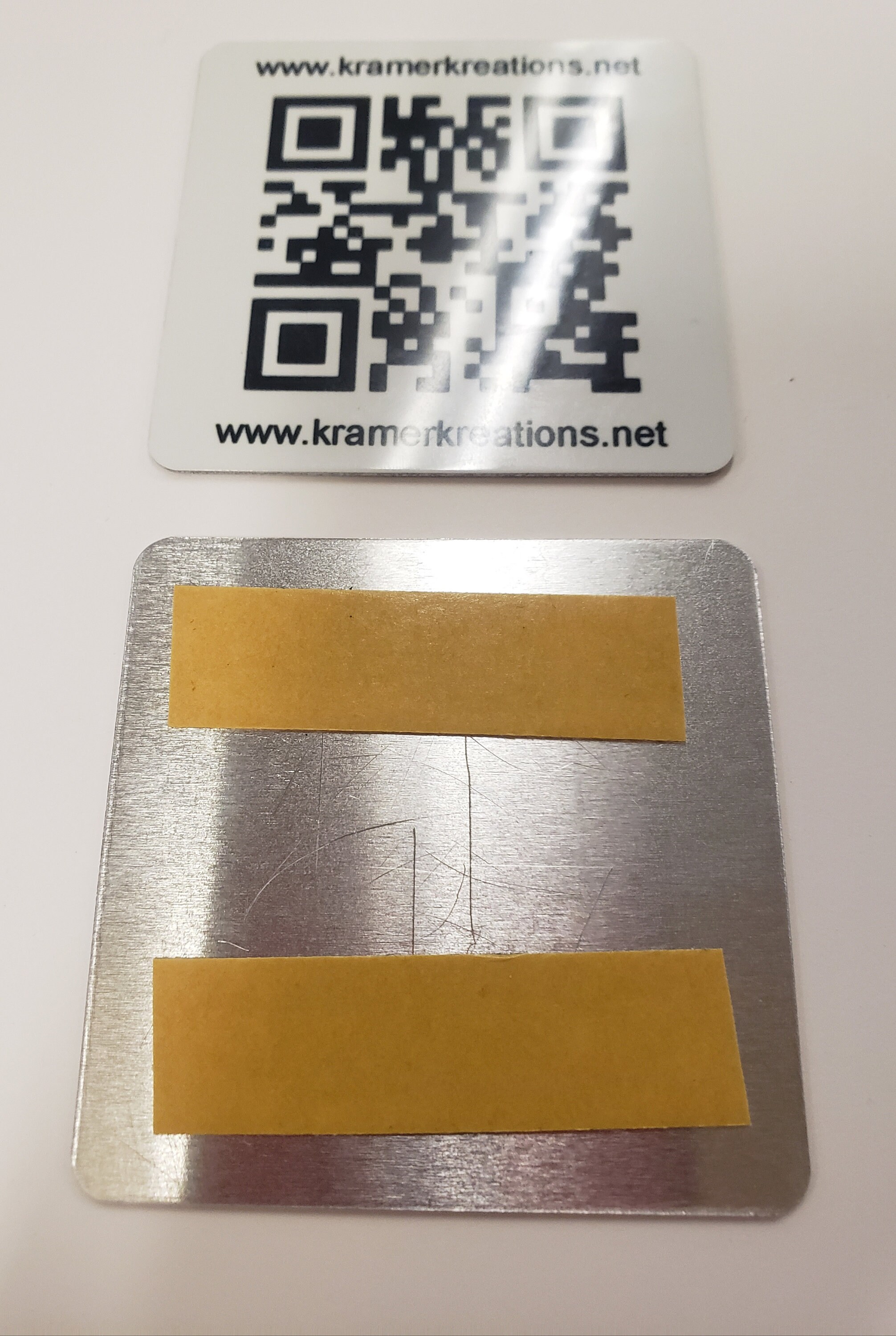 Lot of 6, 3 In. X 3 In. Metal QR Code Plate. Weather Resistant ...