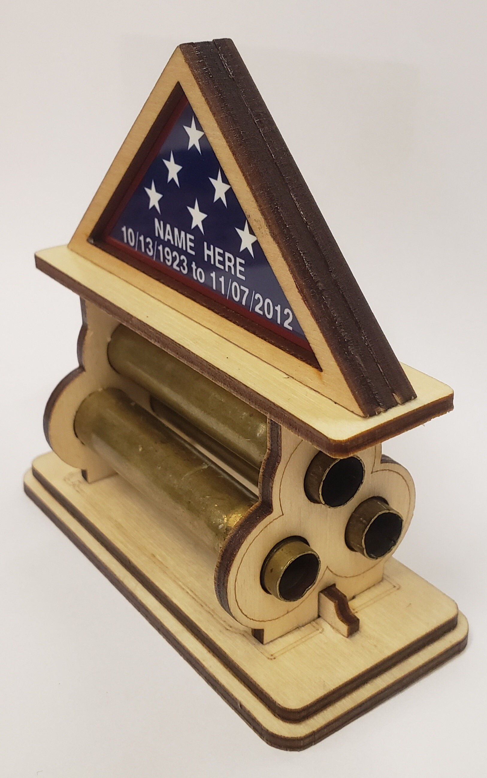 21 Gun Salute Military Funeral Bullet Shell Casing Display Holder ...