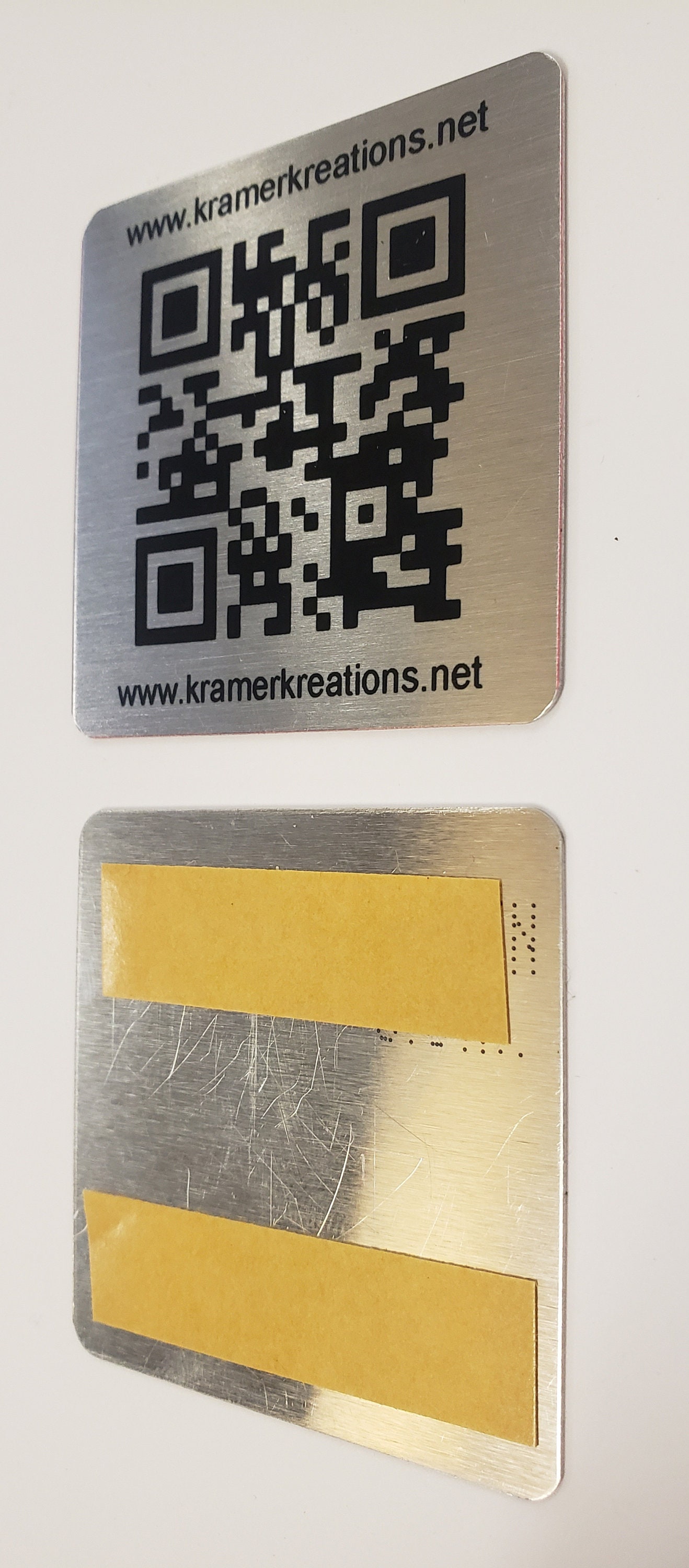 Lot of 6, 3 In. X 3 In. Metal QR Code Plate. Weather Resistant ...