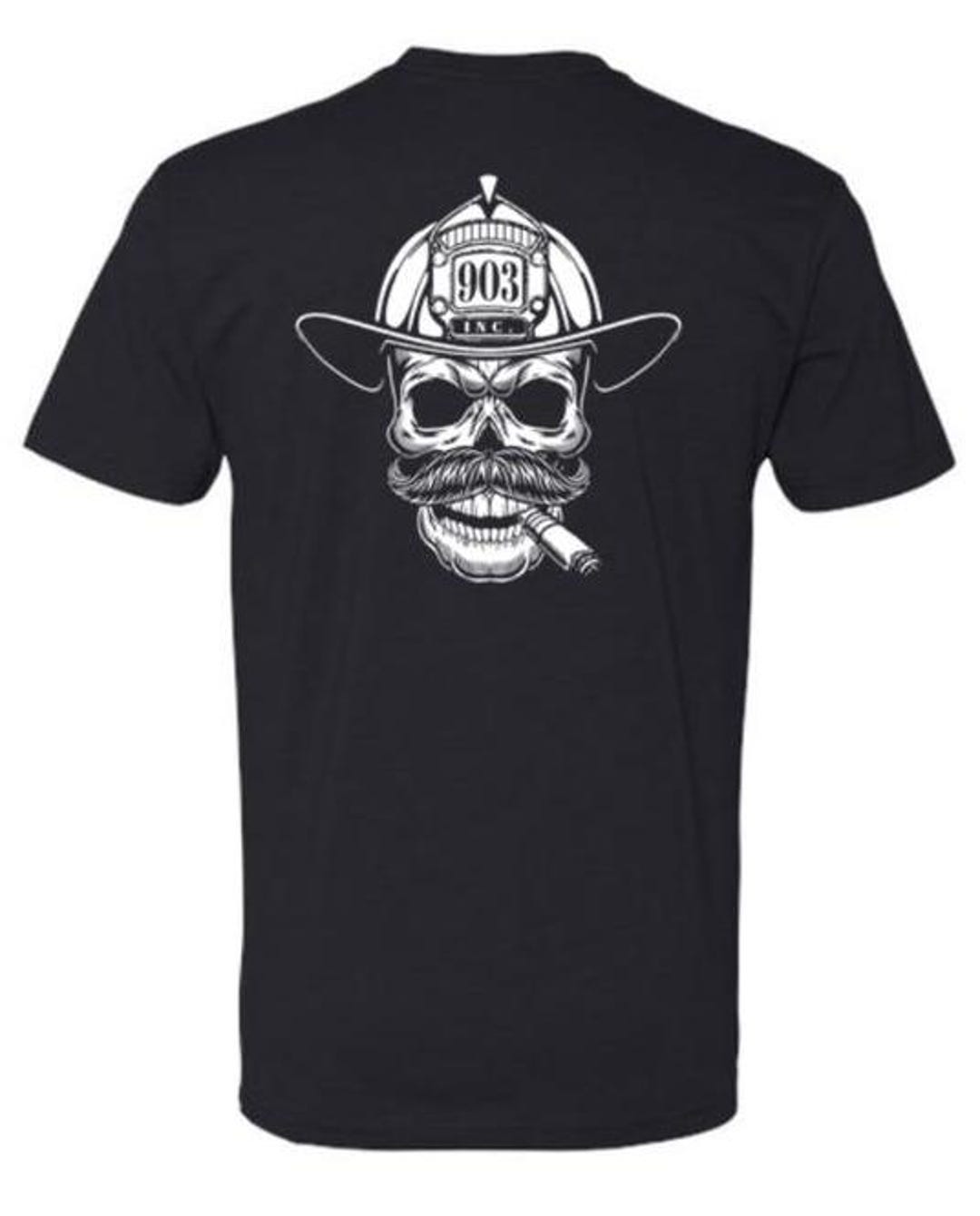 Firefighter Skull With Cigar - Etsy