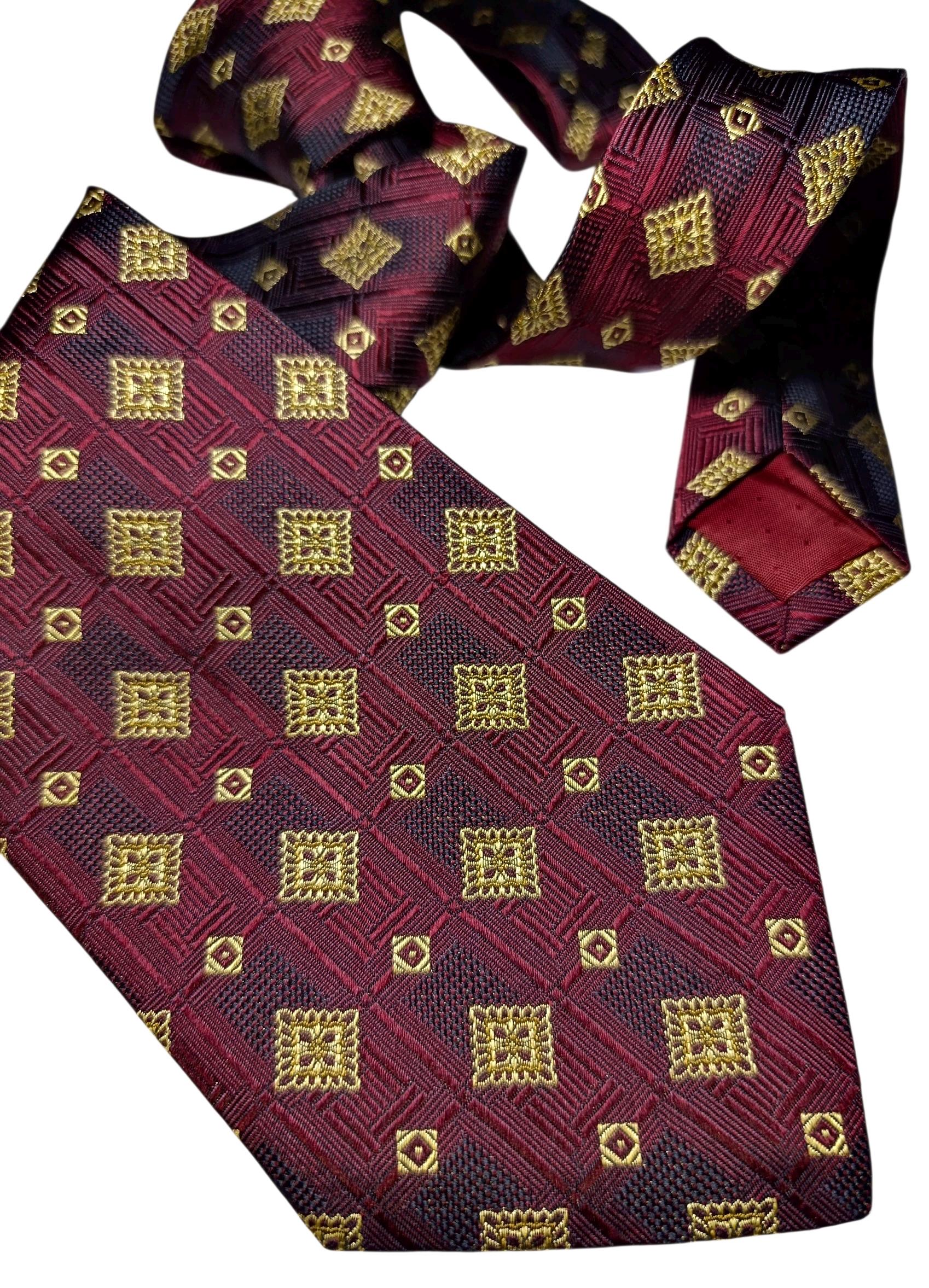 Vintage 90s Sergio Carignani Italian Wide Silk Jacquard Tie Made in ...
