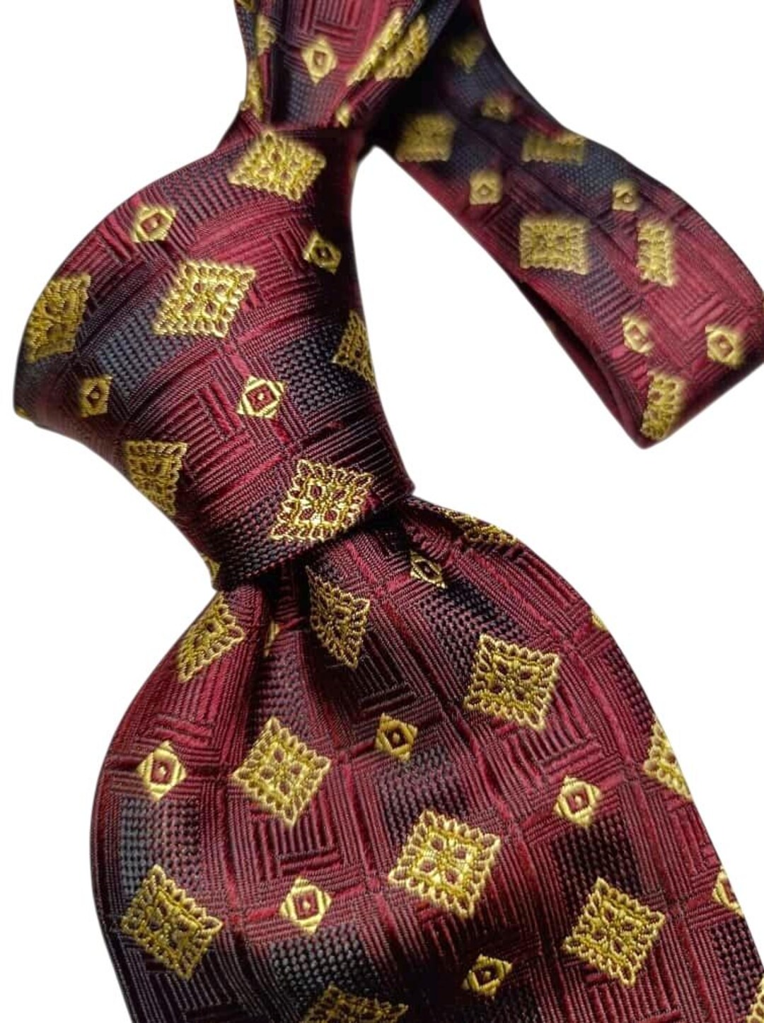 Vintage 90s Sergio Carignani Italian Wide Silk Jacquard Tie Made in ...