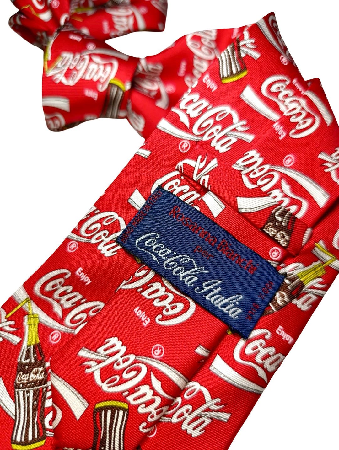 Rare Coca-cola Silk Tie by Rosanna Bianchi Vintage NOS Style ...