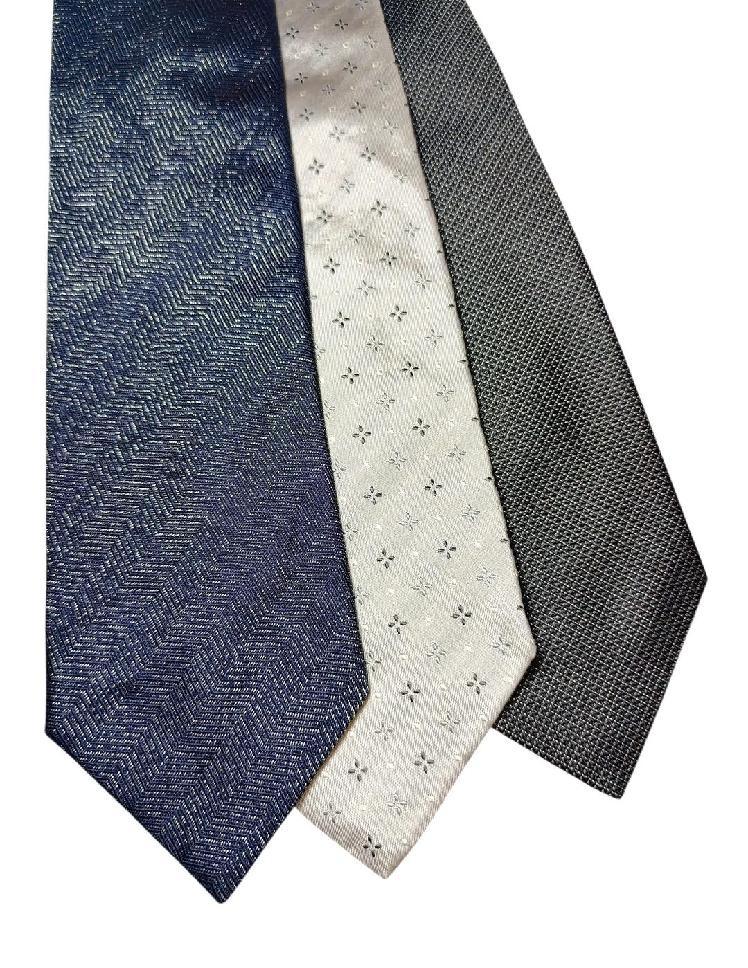 Vintage Silk Jacquard Tie Bundle 3 Ties From 90s, Perfect Condition ...
