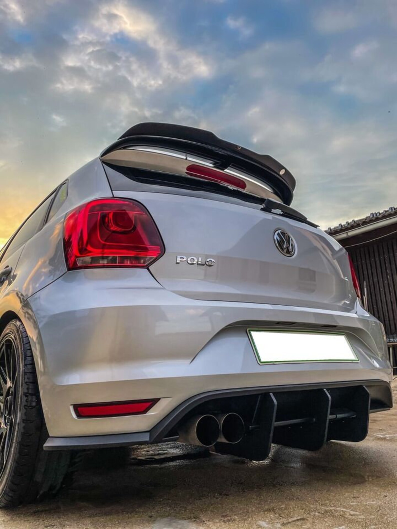 3x Rear Bumper Diffuser Spoiler Lip for Volkswagen VW Polo Gti/look ...