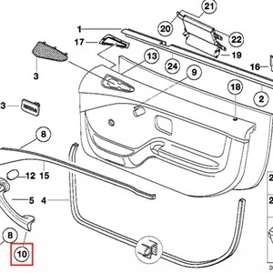 BMW Z3 E36 Inside Door Pull Grab Handle Right - 51418401174 - Etsy