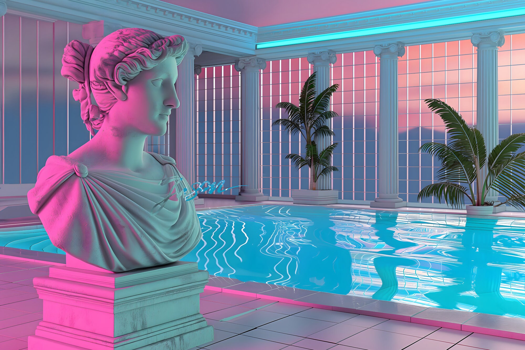 Abstract Vaporwave Aesthetic Background, Laptop Desktop Wallpaper ...