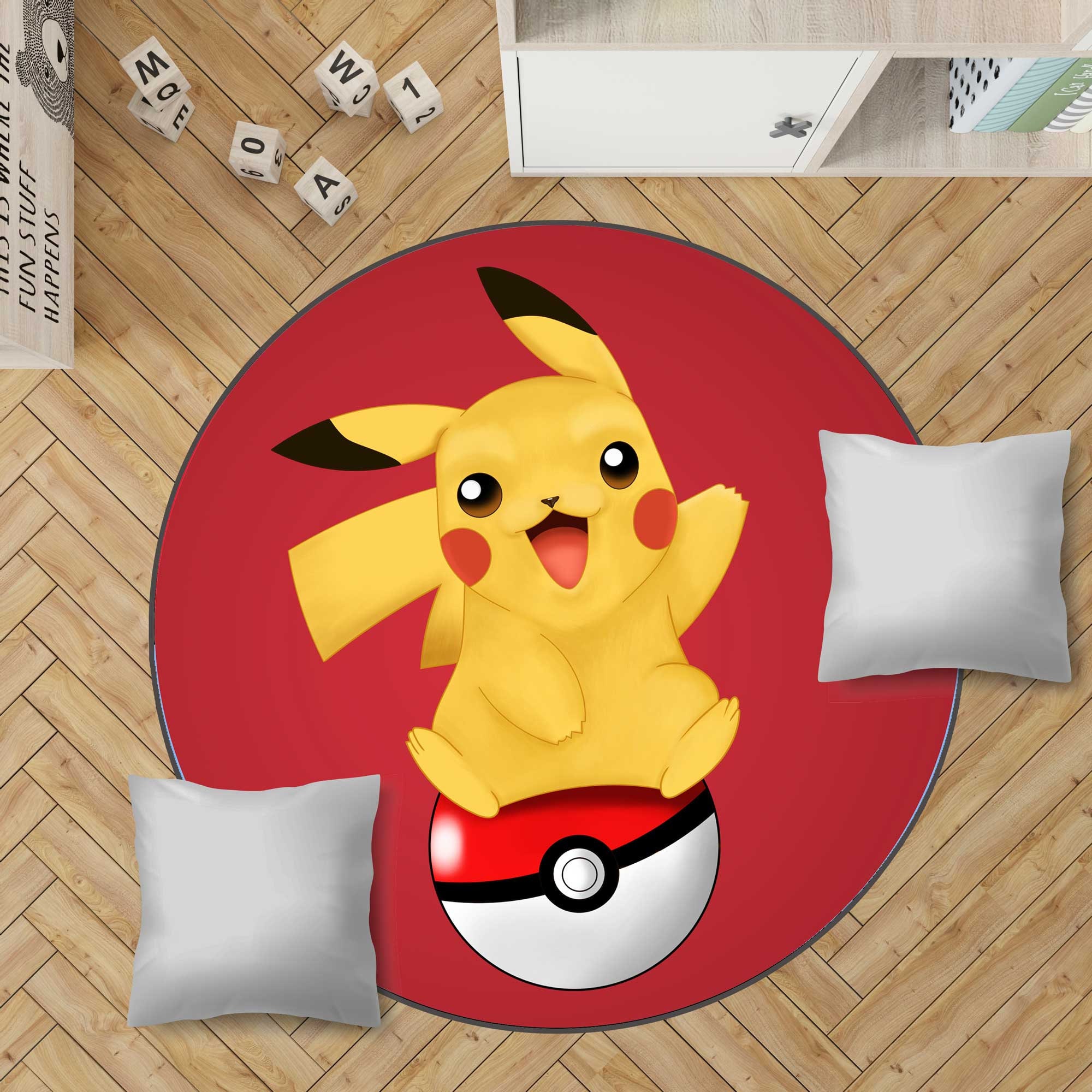 Pokemon Rug, Pokeball Rug, Pokeball, Pikachu, Pokemon Pokeball Rug ...