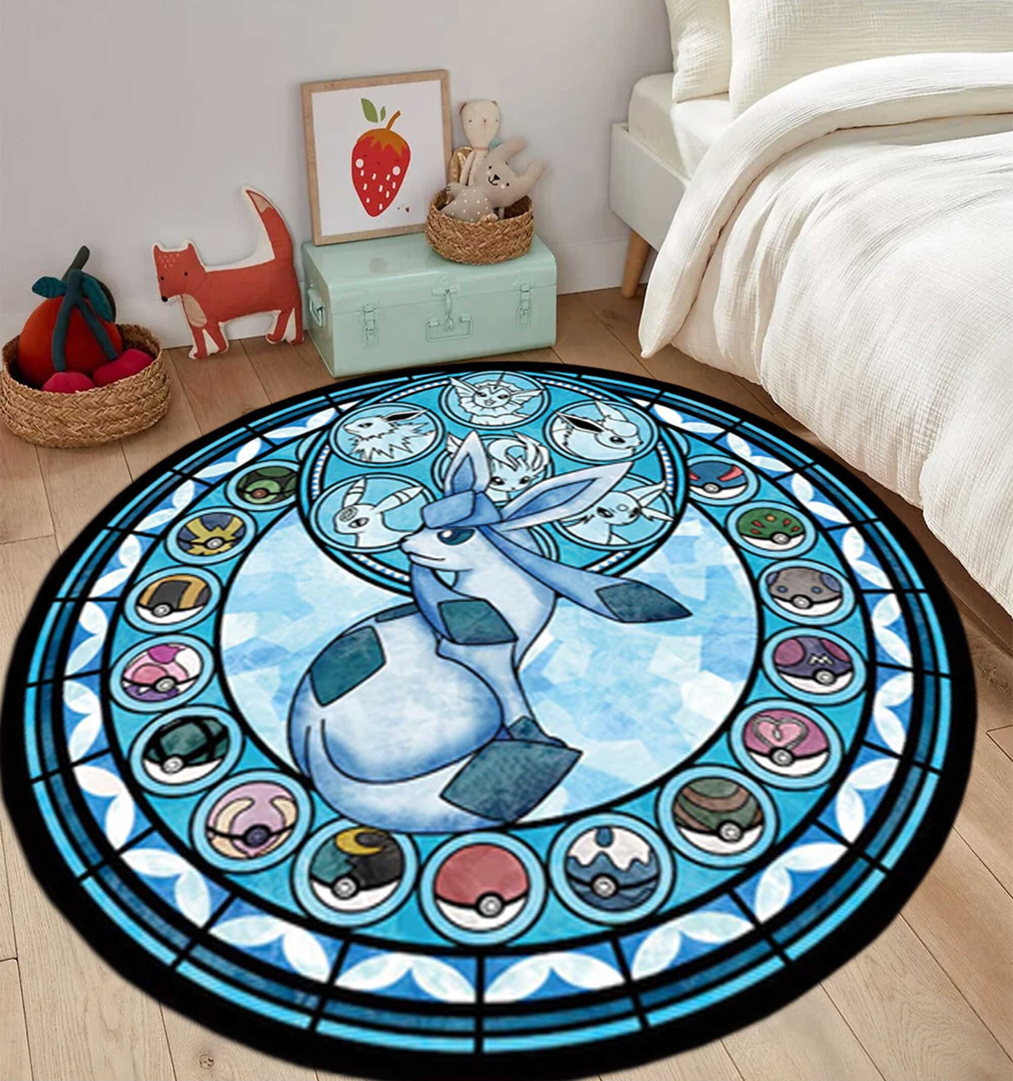 Eevee Vaporeon Espeon Sylveon Leafeon, Japanese Anime Rug, Evvee ...