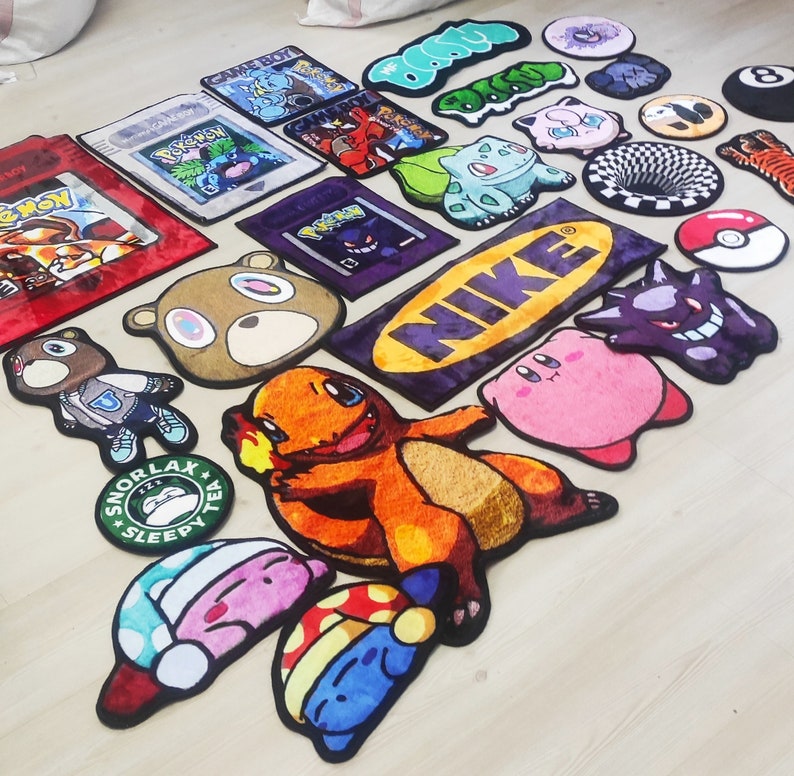 Pokemon Rug, Pokeball Rug, Pokemon Gameboy Rug, Nintendo Gameboy Rug ...