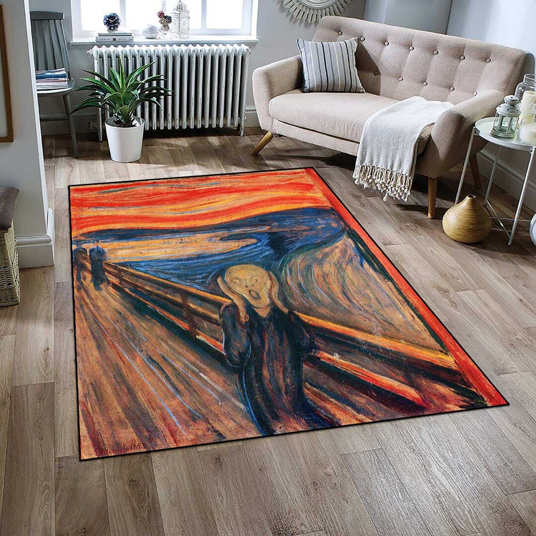 The Scream Rug,edvard Munch Rug,aesthetic Rug,scream Munch Rug,classic ...