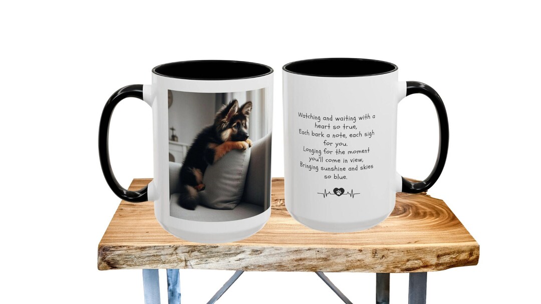 German Shepherd Coffee Mug, Derpy Dog Coffee Mug, Dog Mug, Funny Dog ...