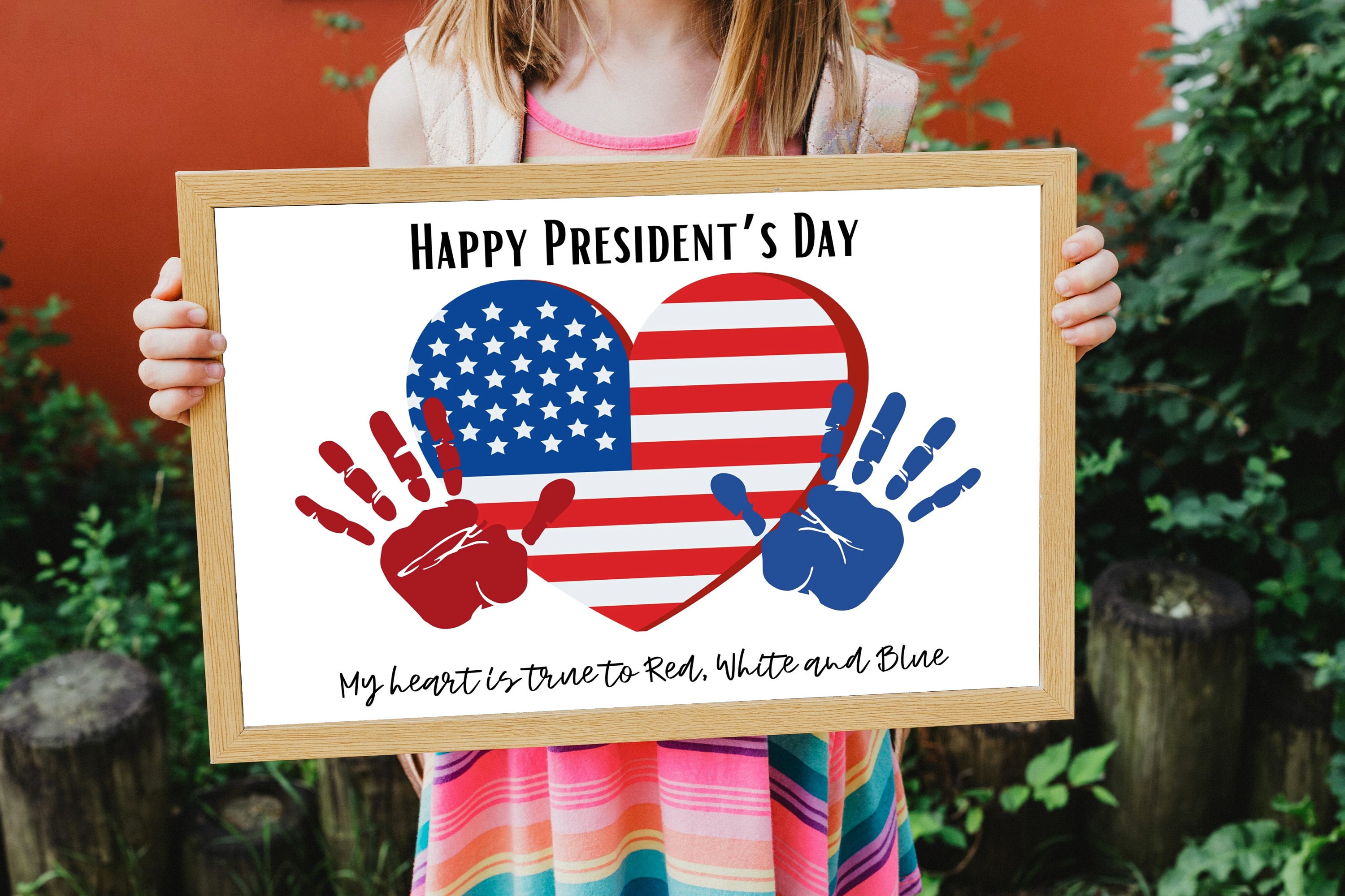 President's Day Handprint Craft, Printable USA Presidents Day, American ...