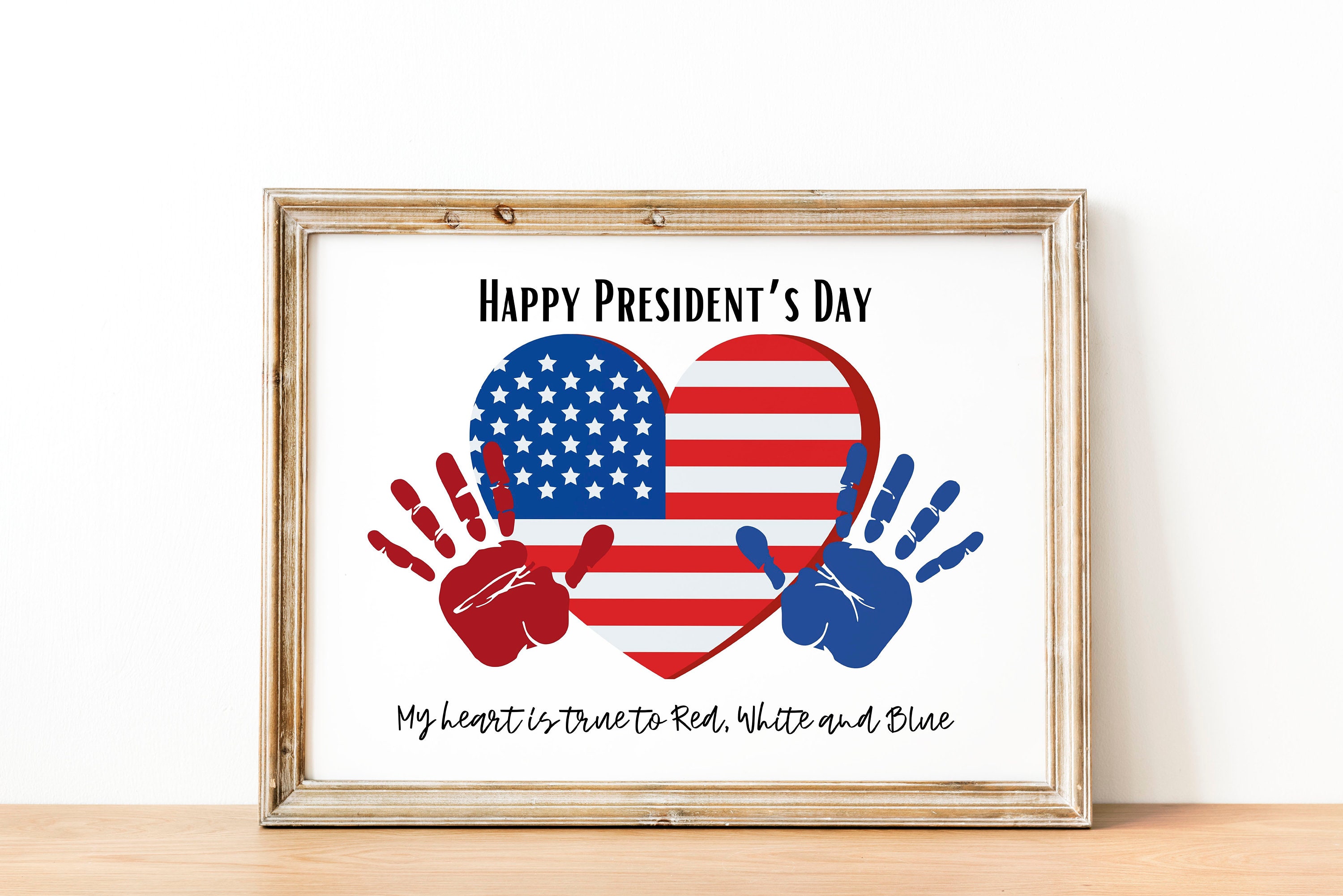 President's Day Handprint Craft, Printable USA Presidents Day, American ...
