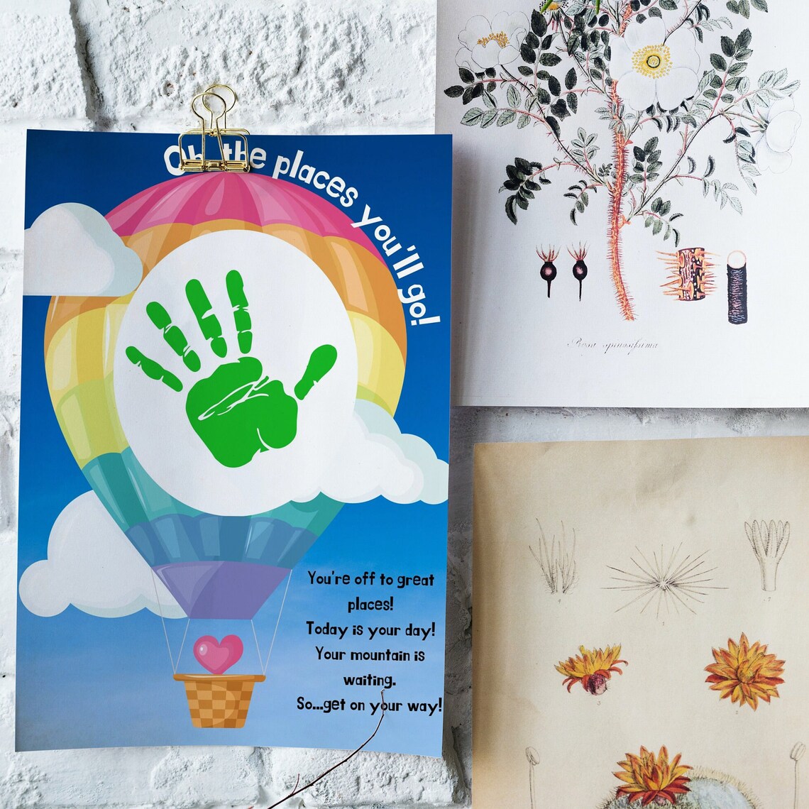 Dr. Seuss Handprint Art Craft Printable, Dr. Seuss Poem Keepsake for ...