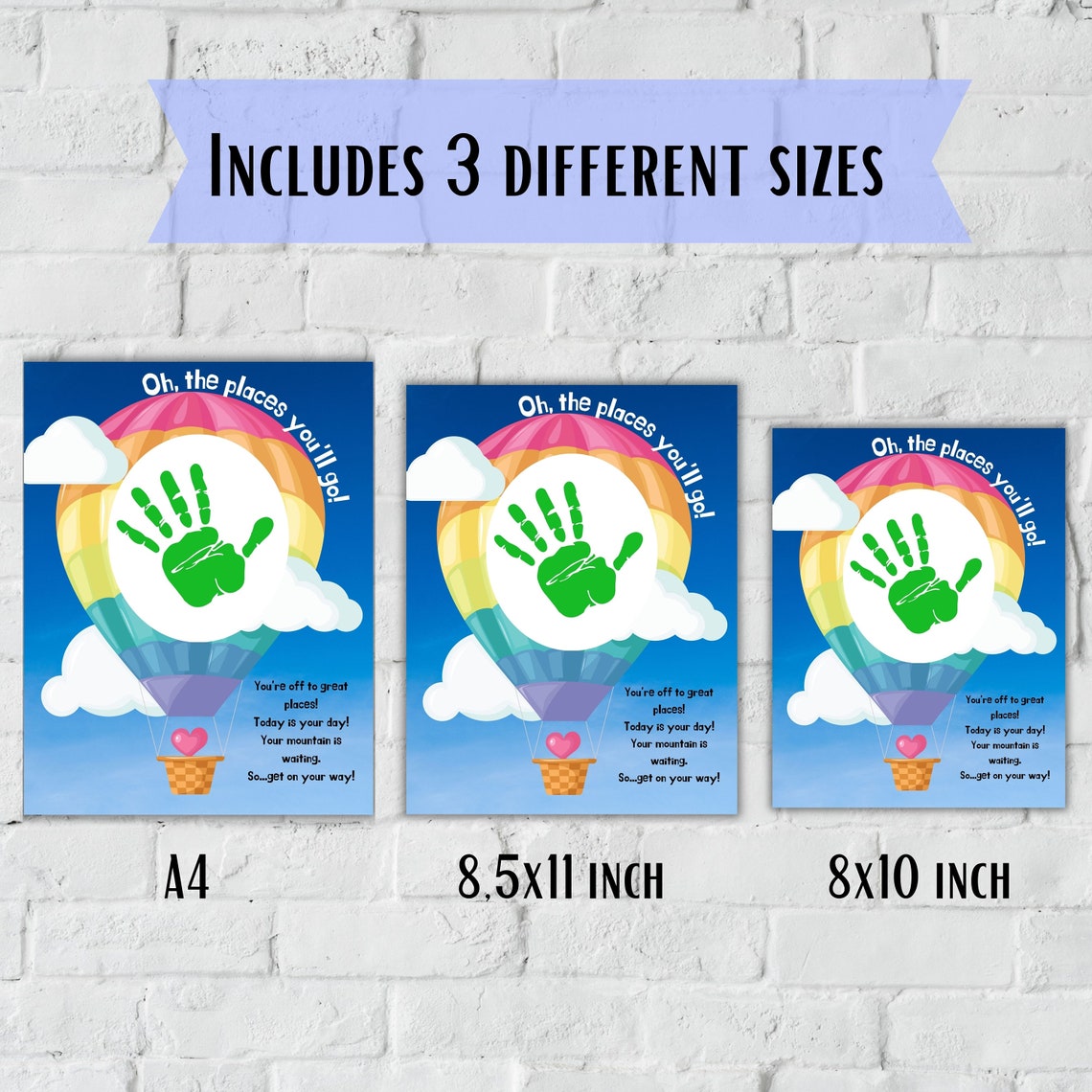 Dr. Seuss Handprint Art Craft Printable, Dr. Seuss Poem Keepsake for ...