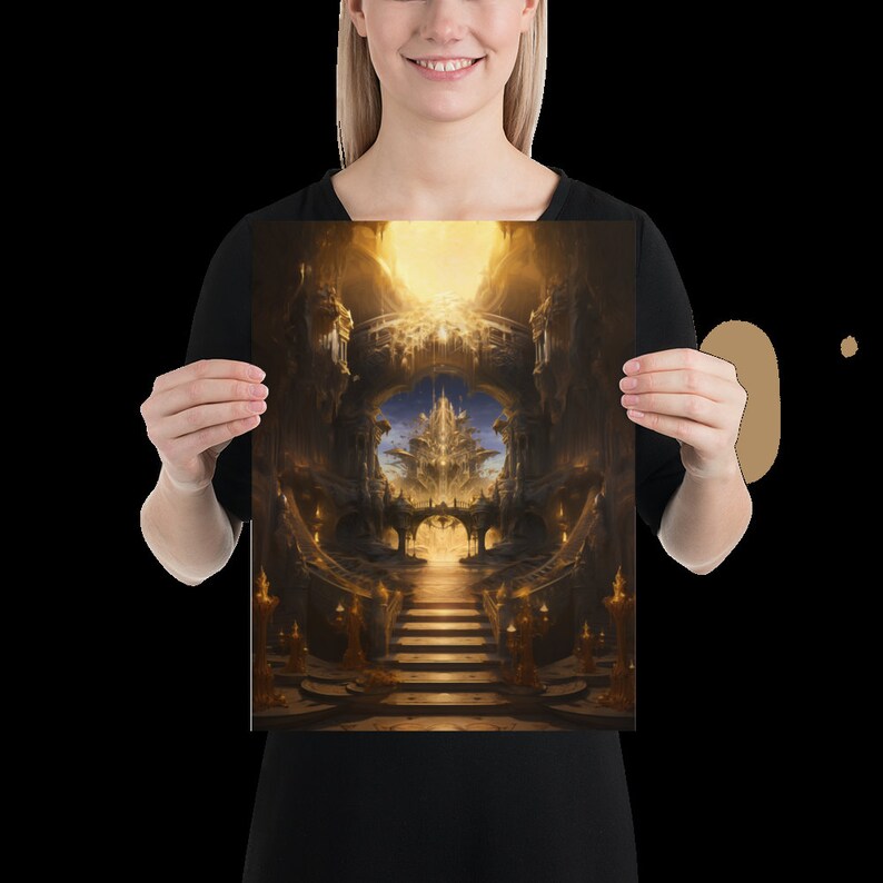 Midas Touch - Original Concept Art Poster, Golden Castle for Home Decor ...