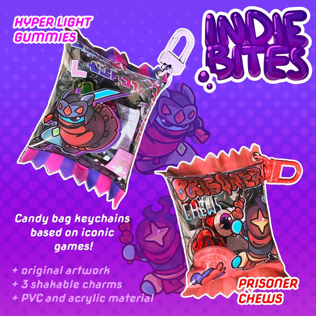 Indie Bites | Candy Bag Keychains | Dead Cells, Hyper Light Drifter - Etsy