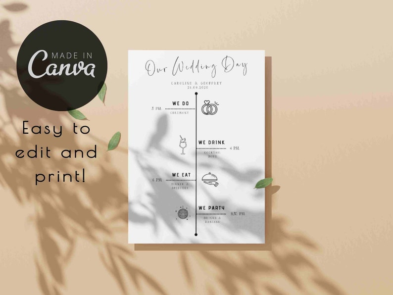 POPPY Timeline Poster Sign Template, Watercolor Poppy Programme ...