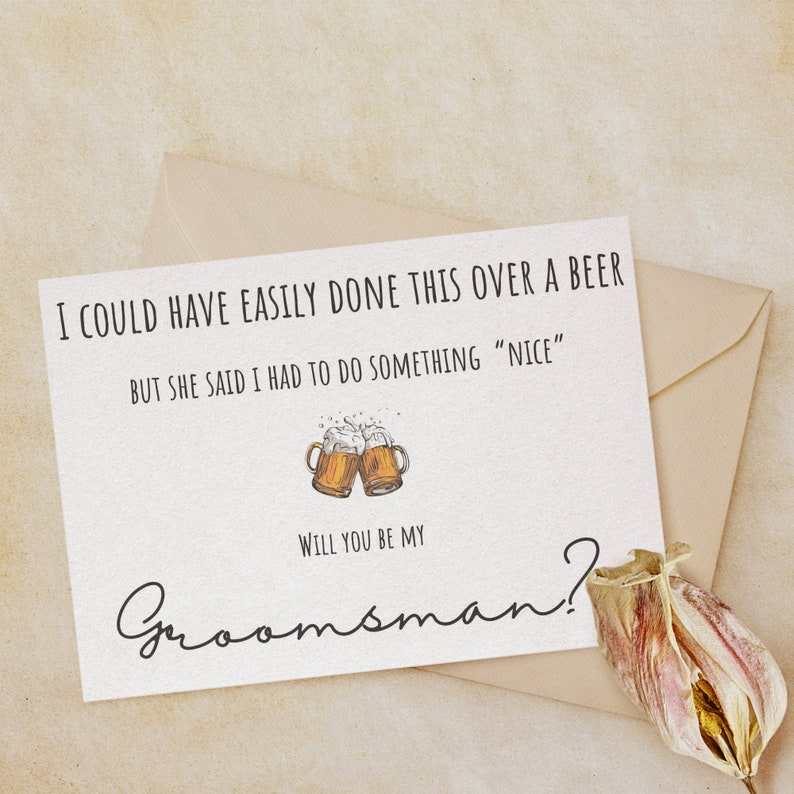 Groomsman Proposal Card for Groomsman Gift Will You Be My Groomsman ...
