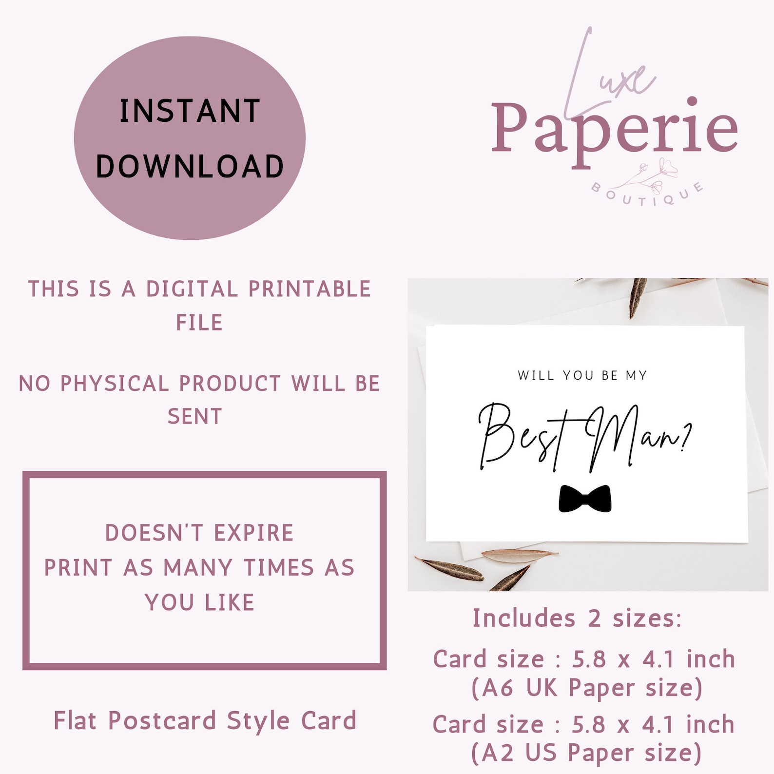 Best Man Proposal Card for Best Man Gift Will You Be My Best Man ...