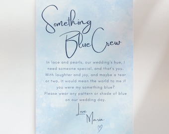 Will You Be My Something Blue Card. Something Blue Proposal Card. - Etsy