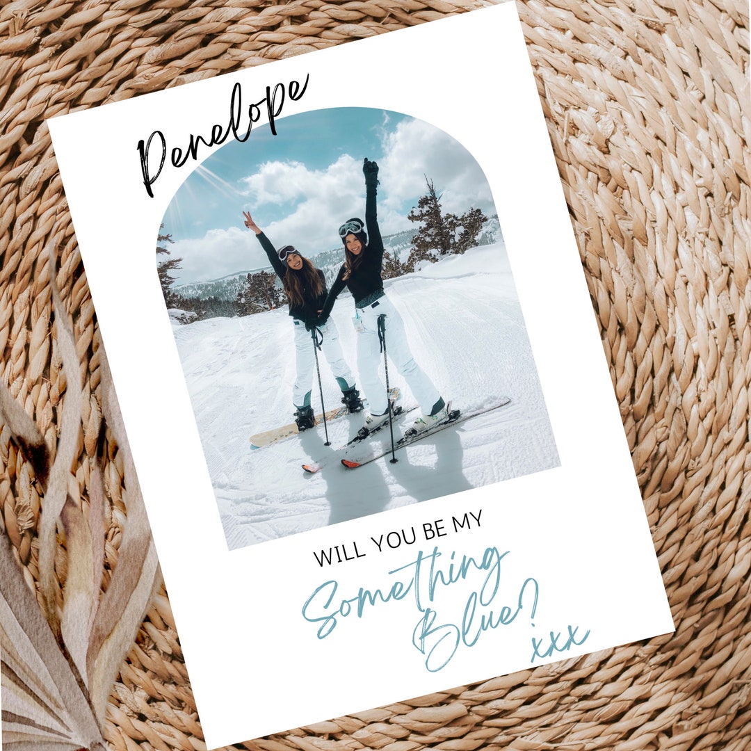 Will You Be My Something Blue Card Blue Crew Proposal Card Personalised ...