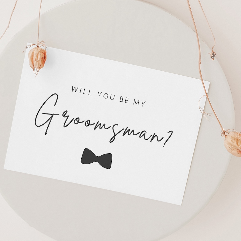 Groomsman Proposal Card for Groomsman Gift Will You Be My Groomsman ...