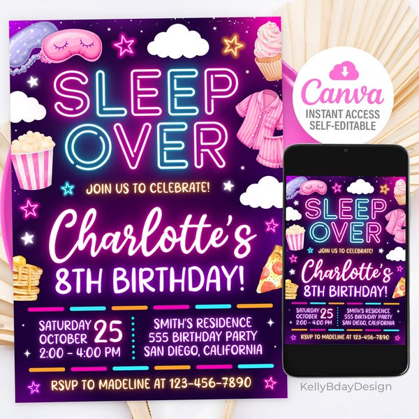 Sleepover Poster - Etsy Australia