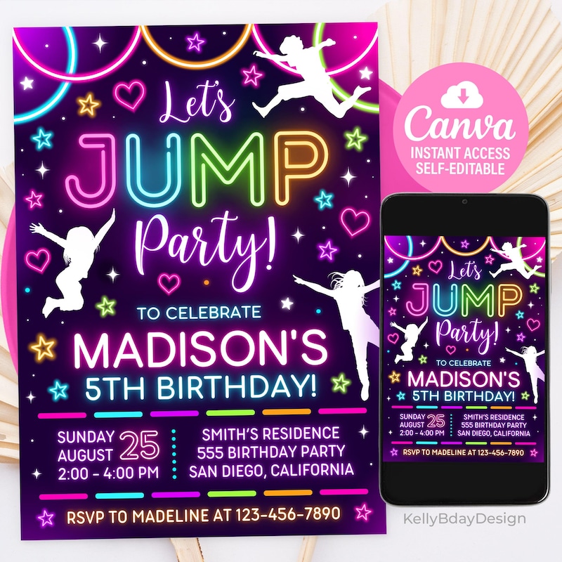 Urban Air Birthday Invitation - Etsy