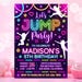 Jump Party Invitation, Jump Birthday Invite, Let's Jump Party, Editable ...