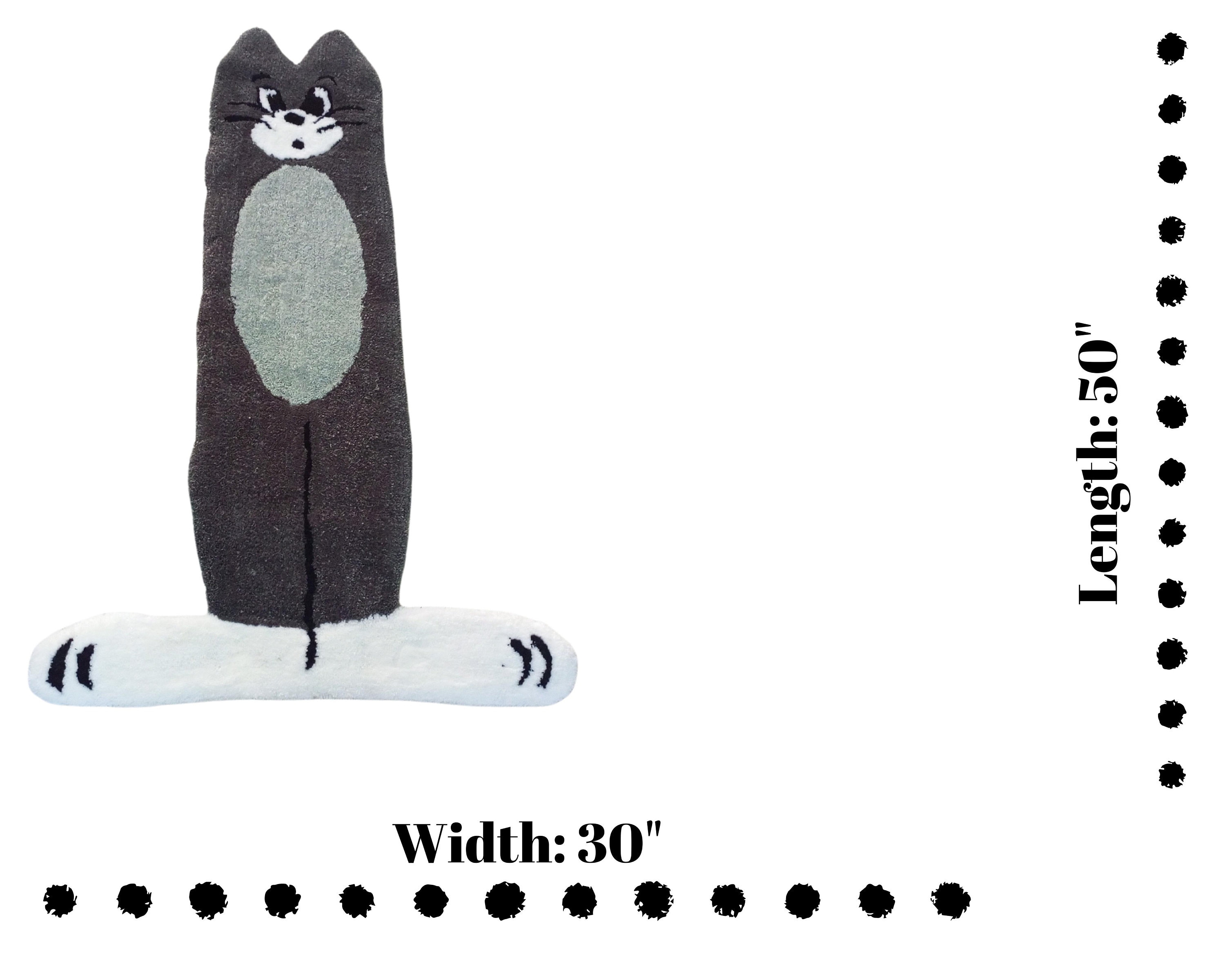 Flat Tom Rug, Handmade Rug, Tom & Jerry Rug, Stairs Carpet, Cartoon Rug ...