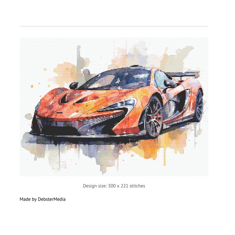Lamborghini Cross Stitch - Etsy Canada
