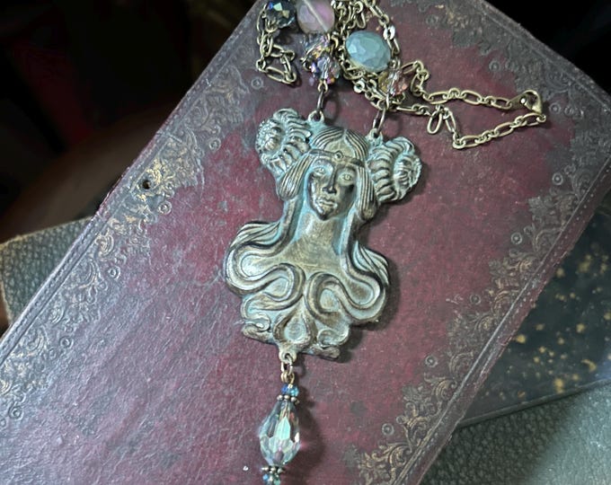 Undine Handmade Artisan Necklace - Mermaid - Brass Verdigris ...