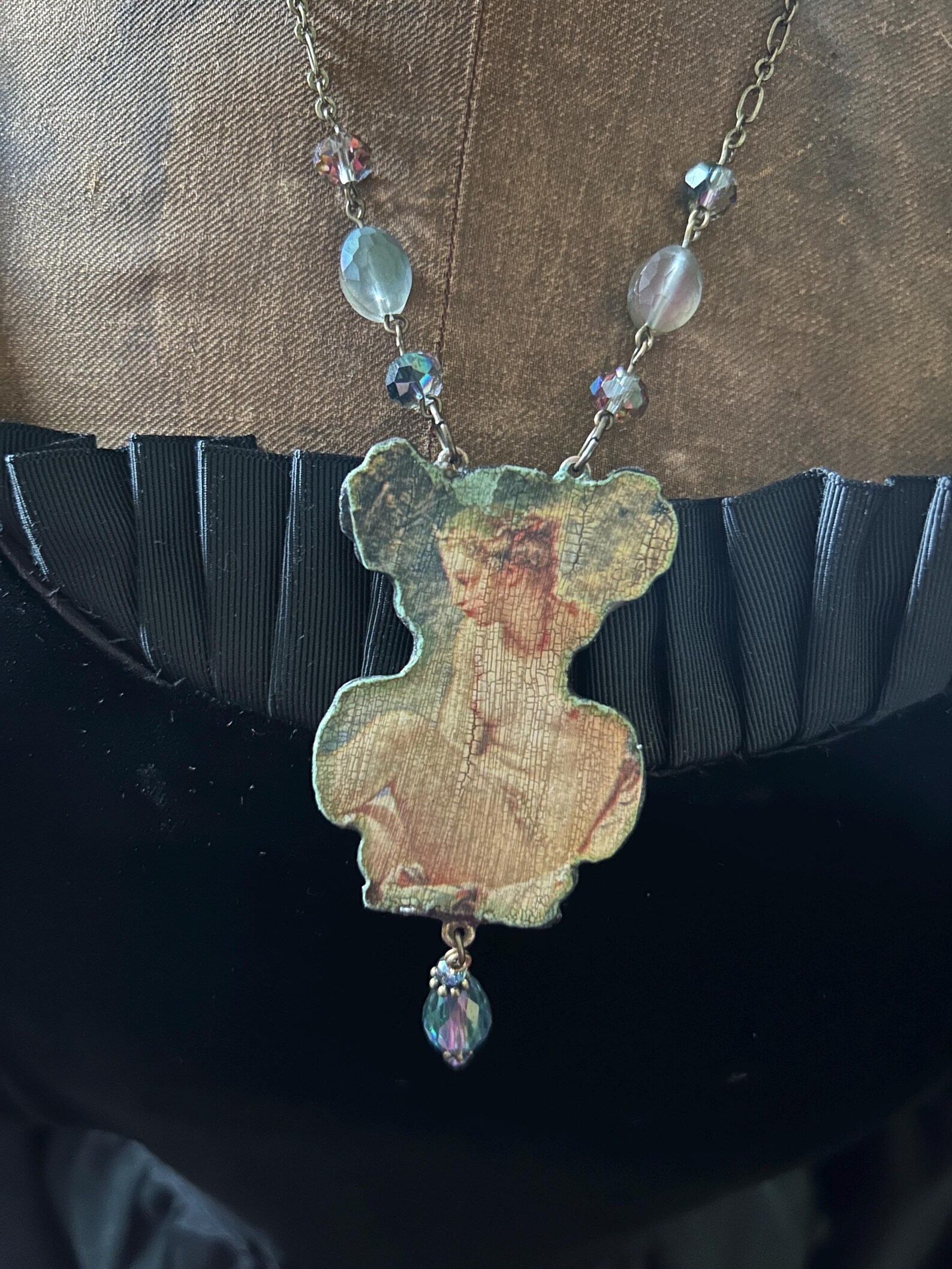 Undine Handmade Artisan Necklace - Mermaid - Brass Verdigris ...