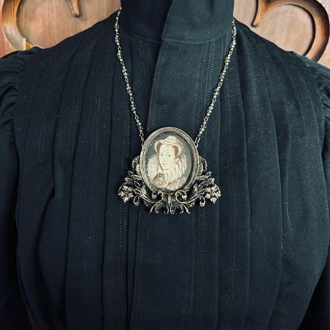 The Audience Chamber Handmade Artisan Necklace - Hidden Portrait - Mary ...