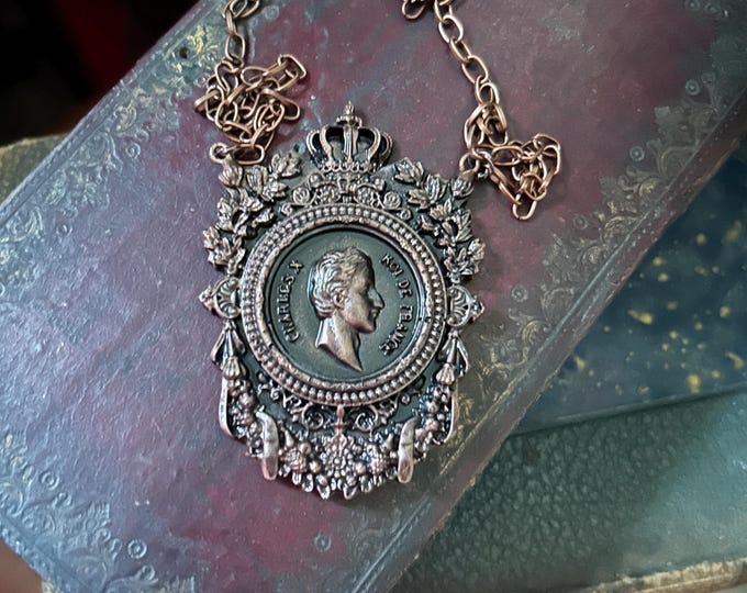 House of Bourbon Handmade Artisan Necklace - Copper - French - Crest ...