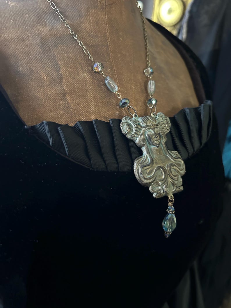 Undine Handmade Artisan Necklace - Mermaid - Brass Verdigris ...