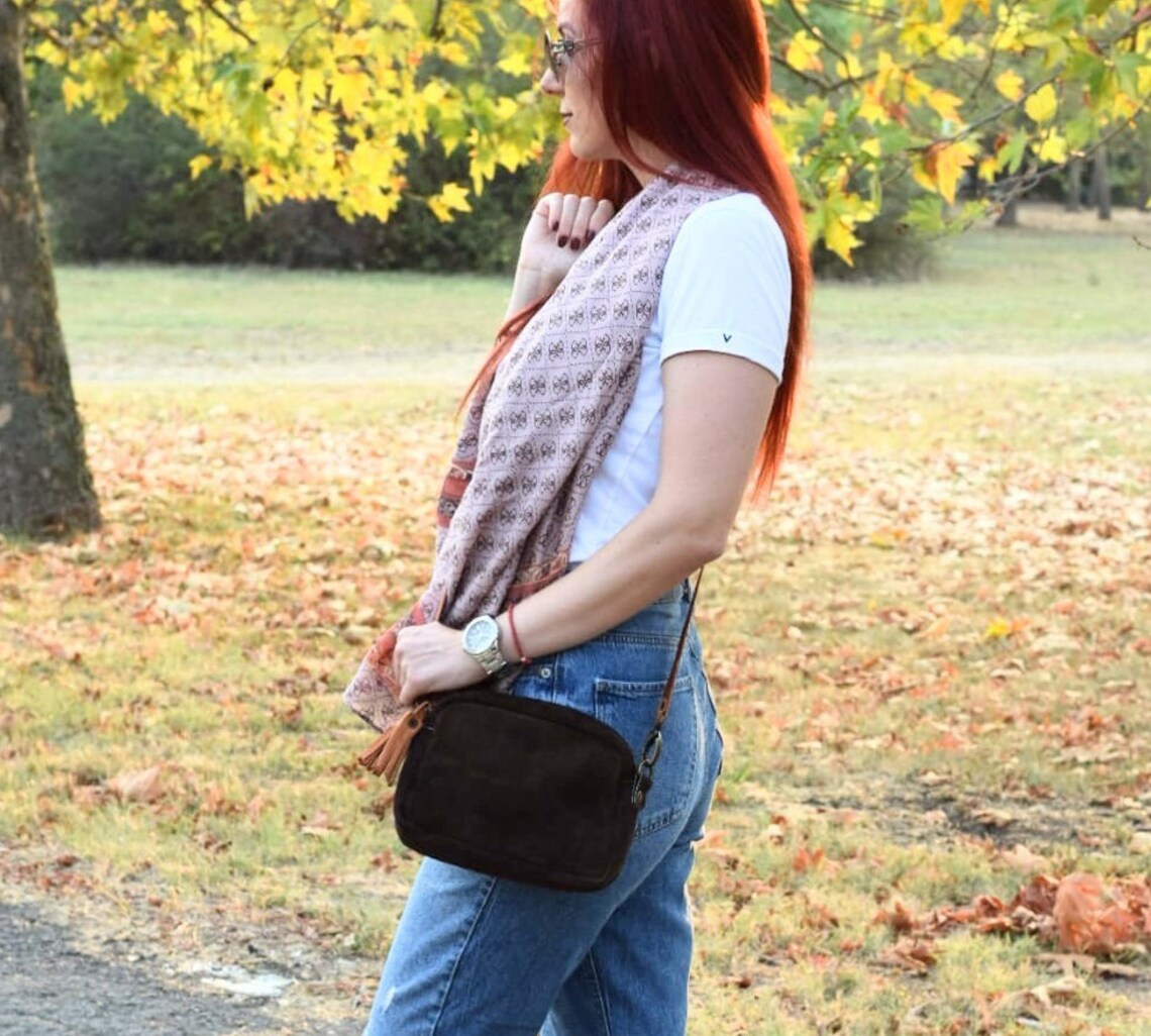 Suede Hobo Bag, Small Crossbody Bag, K-pop Concert Bag for Womens ...