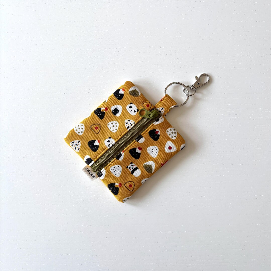 Onigiri Rice Balls Mini Keychain Pouch – Kawaii Japanese Keyring Bag ...